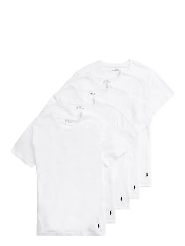 Ralph Lauren Slim Fit Wicking Crew 5-pack - White