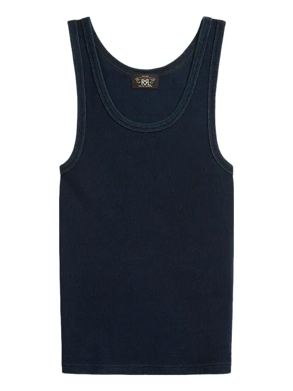 Ralph Lauren Stretch Cotton Ribbed Tank - Indigo