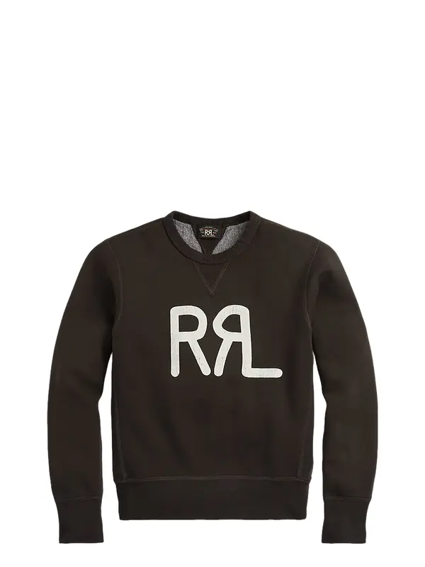Ralph Lauren Logo Cotton-blend Fleece Sweatshirt - Faded Black/white