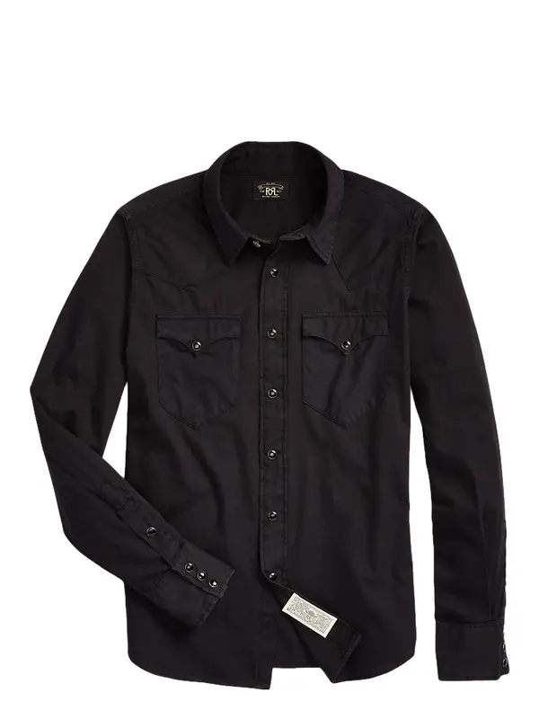 Ralph Lauren Cotton Twill Western Shirt - Black