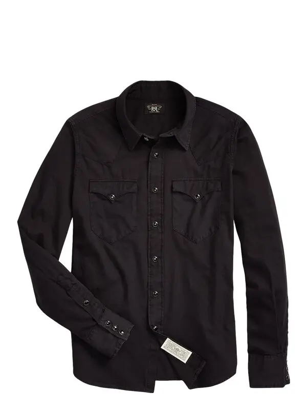 Ralph Lauren Cotton Twill Western Shirt - Black
