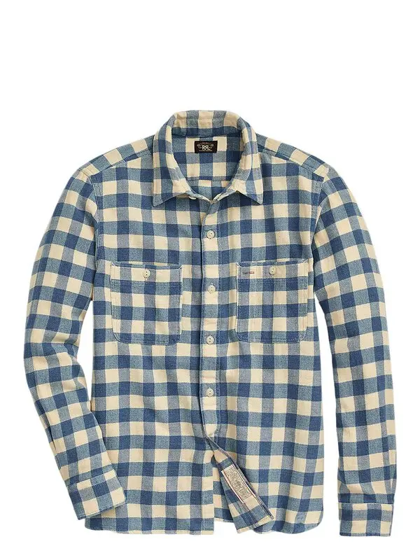 Ralph Lauren Plaid Cotton-linen Shirt - Rl-101 Indigo/cream
