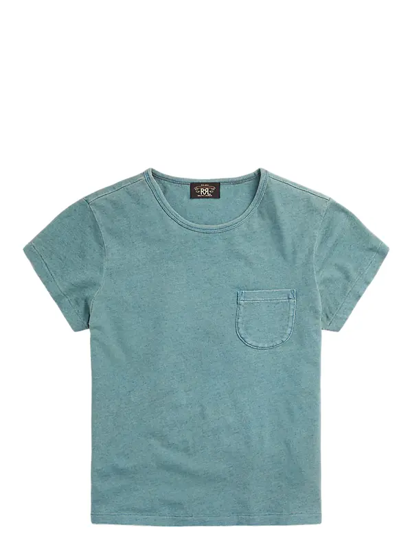 Ralph Lauren Cotton-linen Pocket T-shirt - Washed Indigo