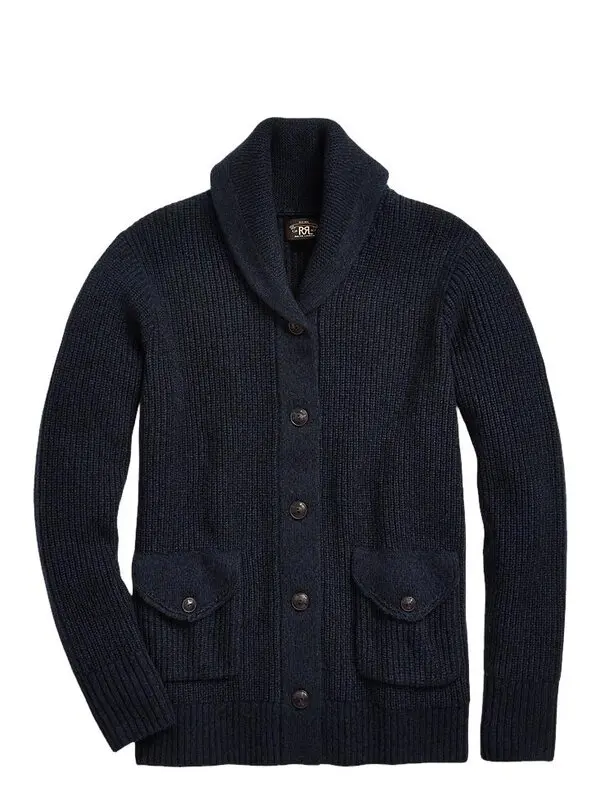Ralph Lauren Cashmere Shawl-collar Cardigan - Navy