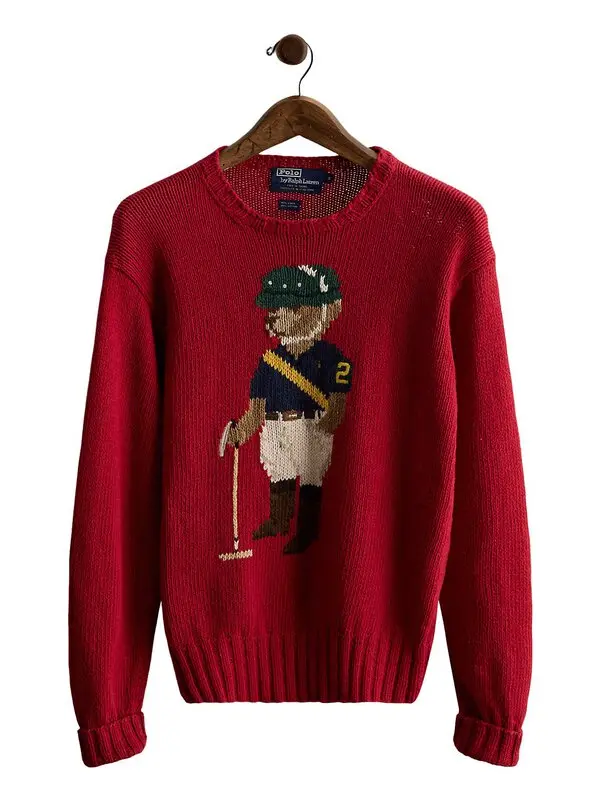 Ralph Lauren 1992 Polo Bear Sweater - Red