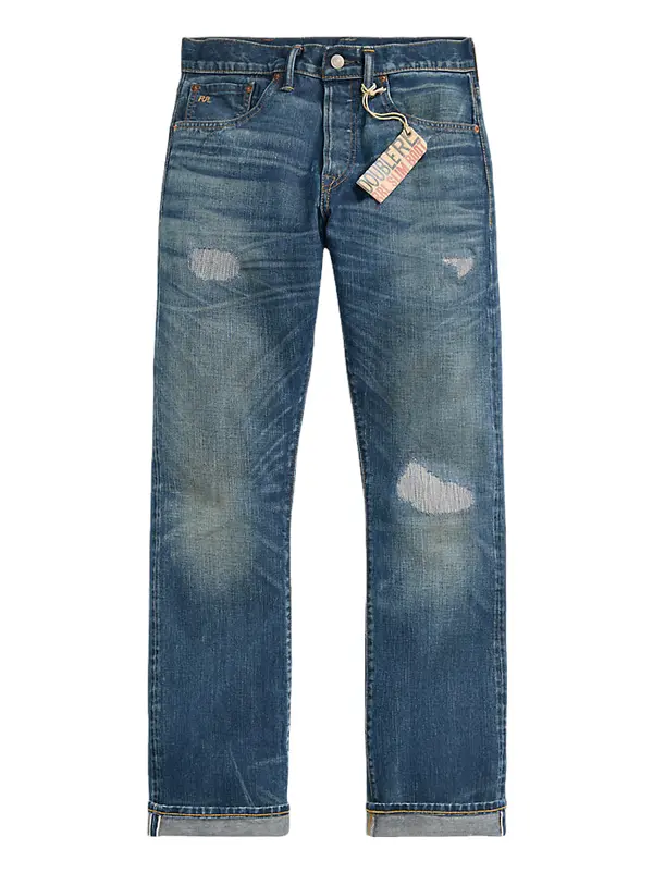 Ralph Lauren Slim Bootcut Repaired Selvedge Jeans - Sutton Wash