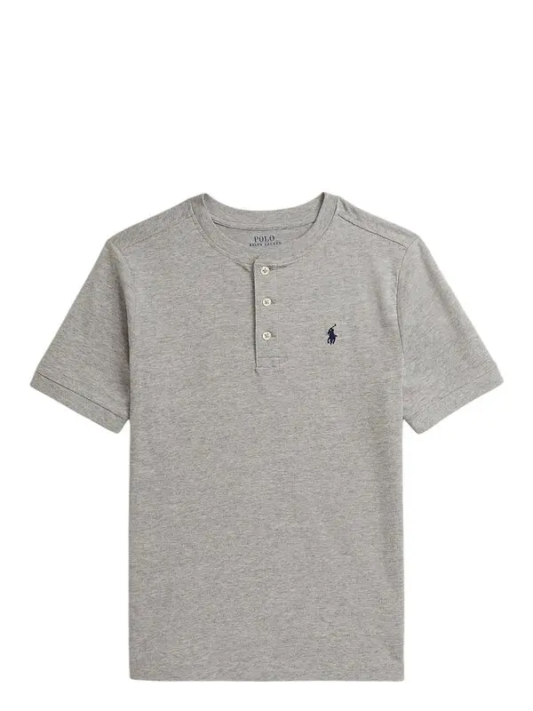 Ralph Lauren Cotton Jersey Short-sleeve Henley Shirt - Andover Heather