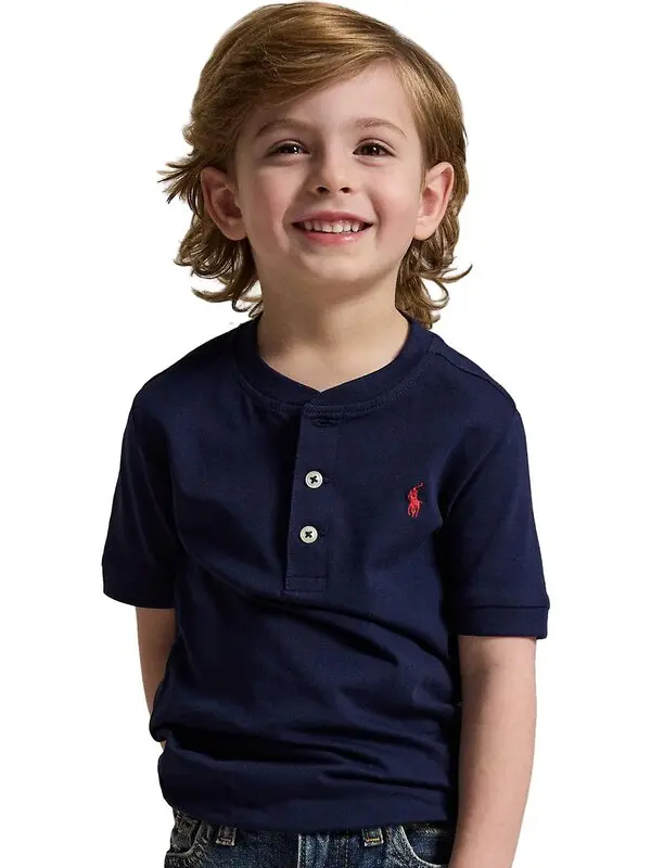 Ralph Lauren Cotton Jersey Short-sleeve Henley Shirt - Refined Navy