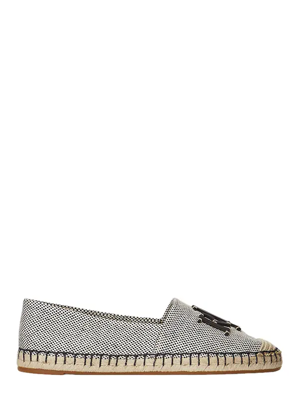 Ralph Lauren Cameryn Iii Canvas & Leather Espadrille - Natural / Black