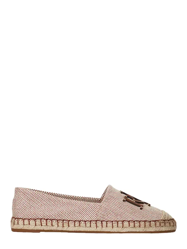 Ralph Lauren Cameryn Iii Canvas & Leather Espadrille - Natural / Deep Saddle Tan