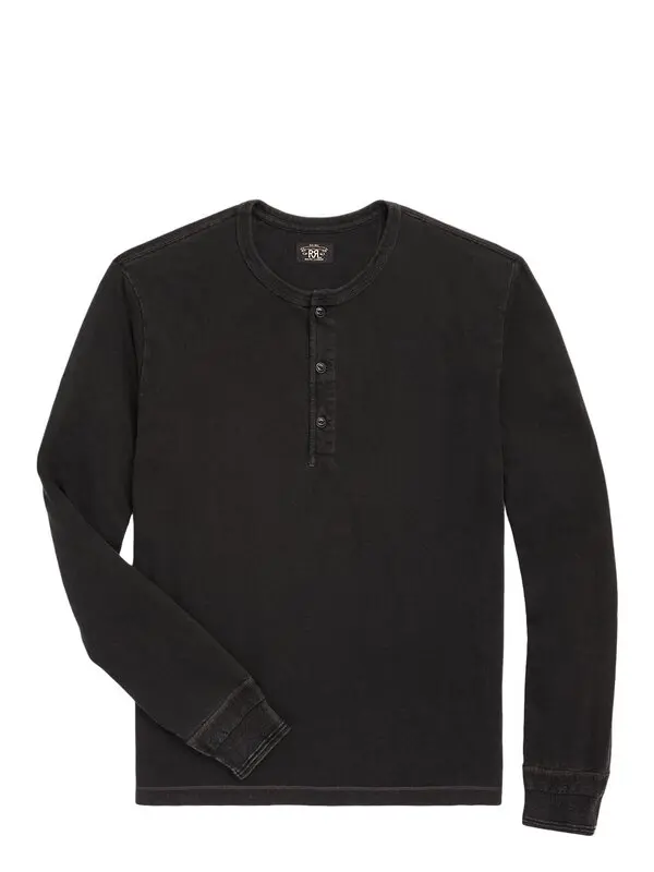 Ralph Lauren Indigo Jersey Henley Shirt - Sulfur Black