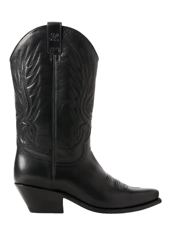Ralph Lauren Chilton Mm Vachetta Cowboy Boot - Black