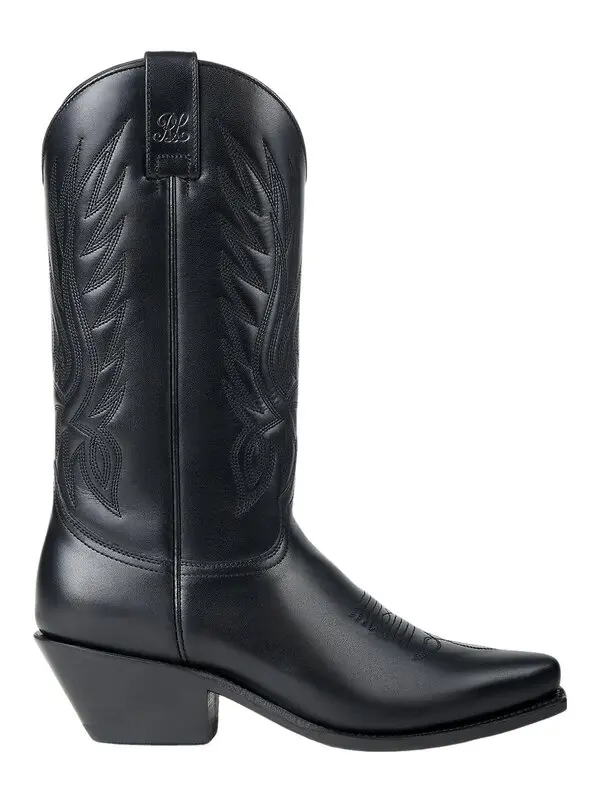 Ralph Lauren Chilton Mm Vachetta Cowboy Boots - Black