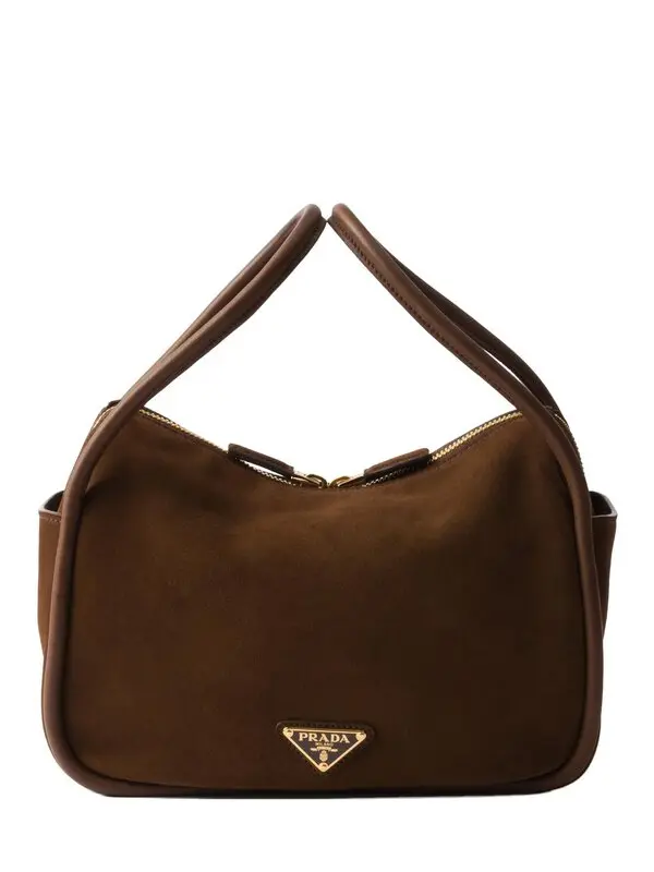Prada Suede Handbag - Brown