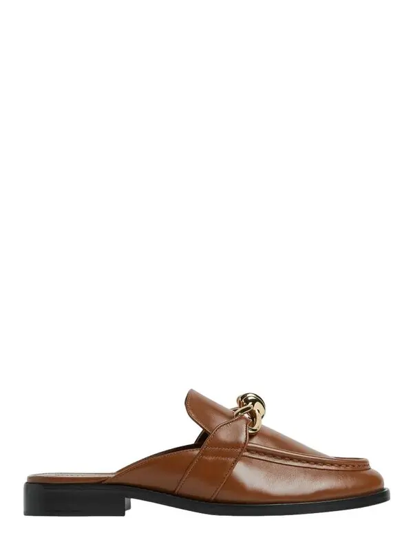 Bottega Veneta Astaire Knot Loafer Mules - Brown