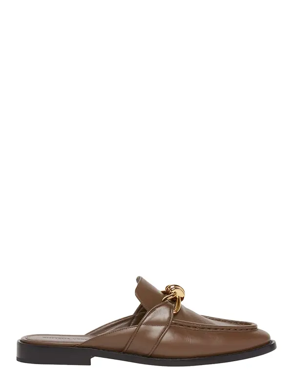 Bottega Veneta Astaire Knot Loafer Mules - Pinecone