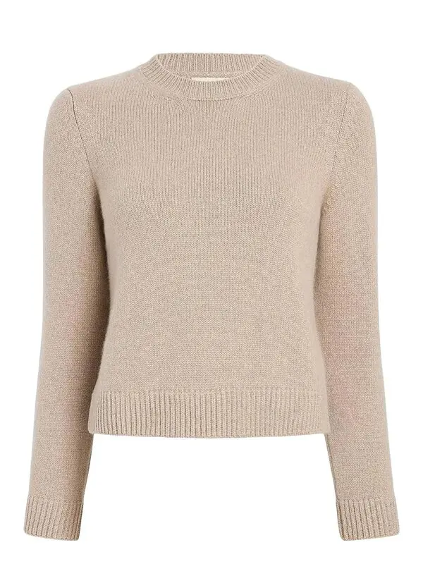 Khaite Leta Cashmere Crewneck Sweater - Putty