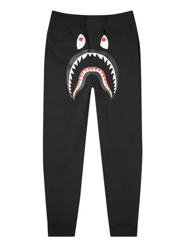 A BATHING APE Shark Slim Sweat Pants - Black