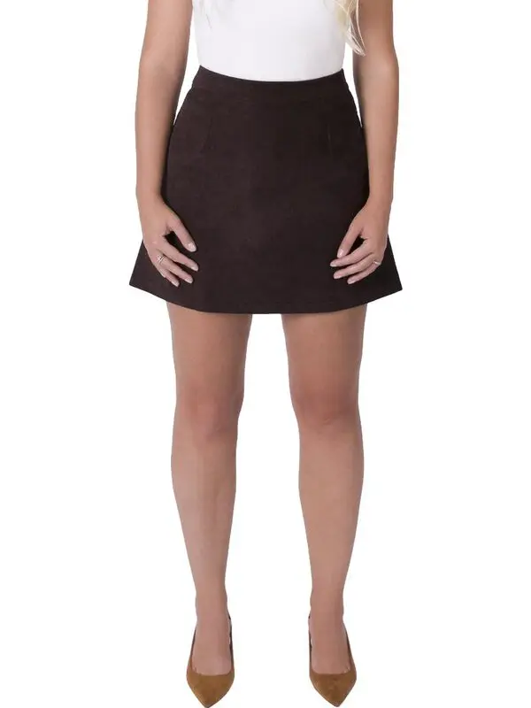 AAM THE LABEL The Cord Mini Skirt - Espresso