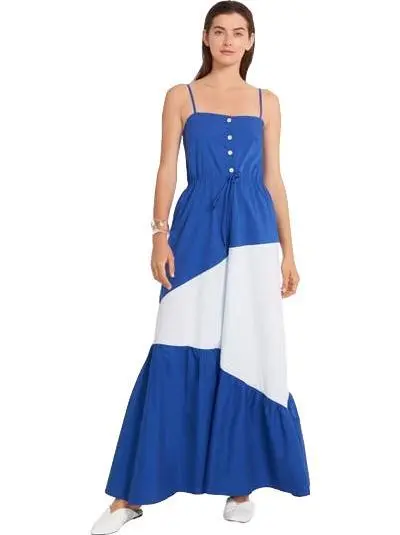 ANSEA Overboard Maxi Dress - Blue