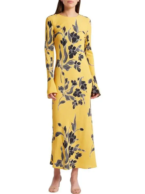 FAVORITE DAUGHTER Floral Print Maxi Dress - Buttercup Fleur