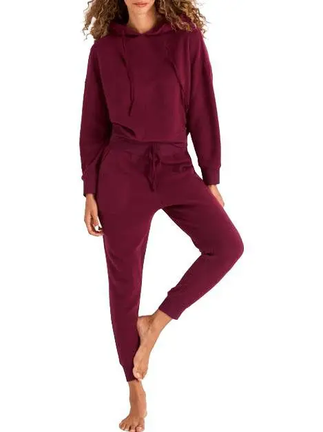 ADORE ME Davinia Hoodie And Joggers Set - Dark Red
