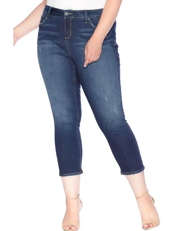 SLINK JEANS Crop Straight-leg Jeans - Sheela