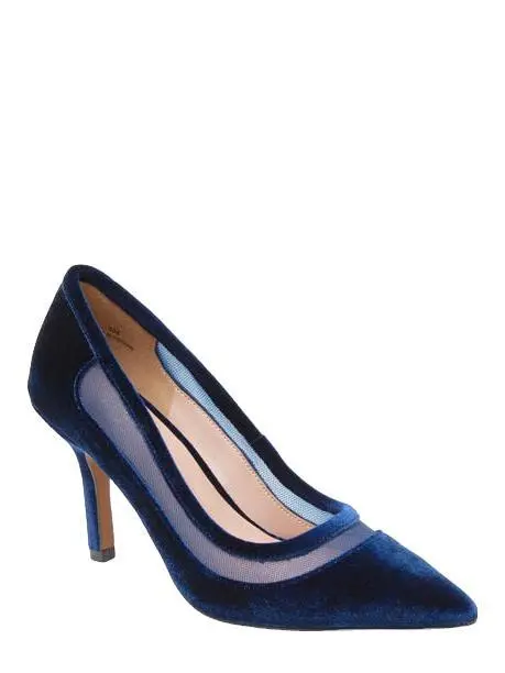 Linea Paolo Perline Pointed Toe Pump - Navy