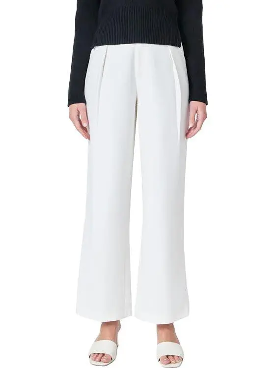 Endless Rose High-waisted Stretch Trousers - Ivory