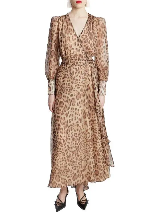 Bardot Lucianna Leopard Print Wrap Dress - B Leopard