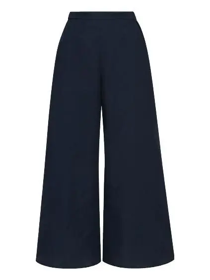 ANSEA Gauze Wide Leg Pant - Navy