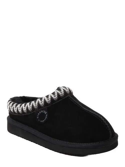 DEARFOAMS Fireside Greta Shearling Clog Slipper - Black