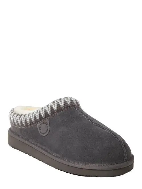 DEARFOAMS Fireside Greta Shearling Clog Slipper - Grey