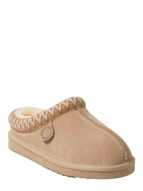 DEARFOAMS Fireside Greta Genuine Shearling Clog Slipper - Sand