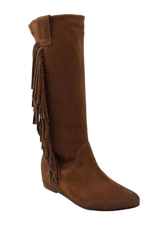 ZIGI Briana Suede Wedge Boots - Tan Suede