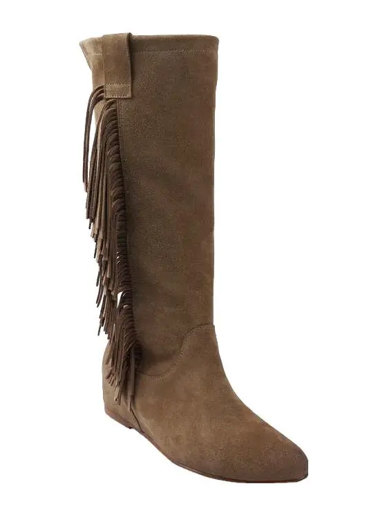 ZIGI Briana Suede Wedge Boots - Taupe Suede