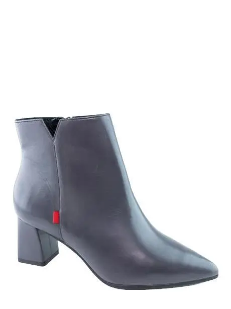 MARC JOSEPH NEW YORK Ramona Ave Block Heel Bootie - Charcoal Brushed Napa