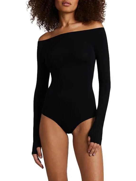 Commando Off-the-shoulder Ballet Bodysuit - Black