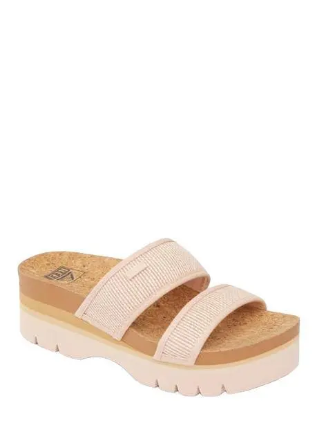 Reef Cushion Vista Higher Platform Slide Sandal - Cameo Rose