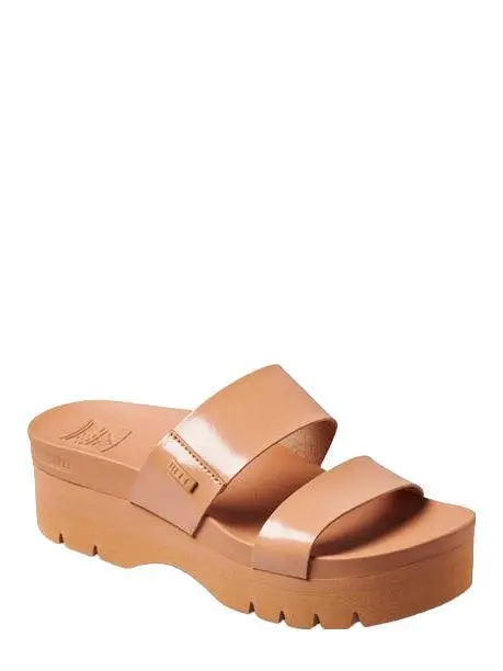 Reef Cushion Vista Higher Platform Slide Sandal - Natural Tan