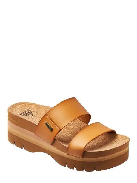 Reef Cushion Vista Higher Platform Slide Sandal - Natural