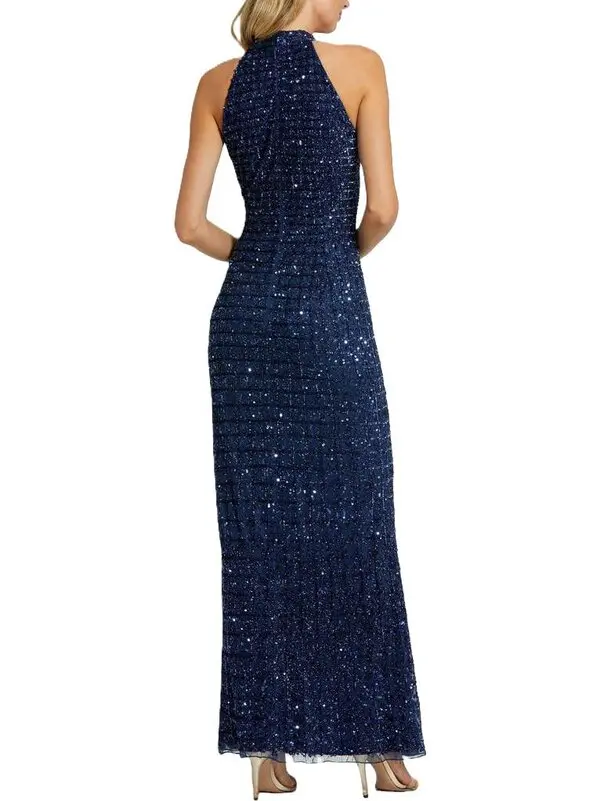 Mac Duggal Embellished Halterneck Gown - Midnight