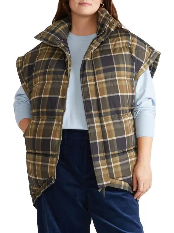 Universal Standard Paparazzi Puffer Vest - Scottish Plaid