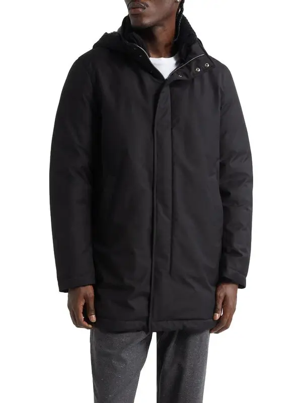 Herno Windproof Down Parka With Hood - Black