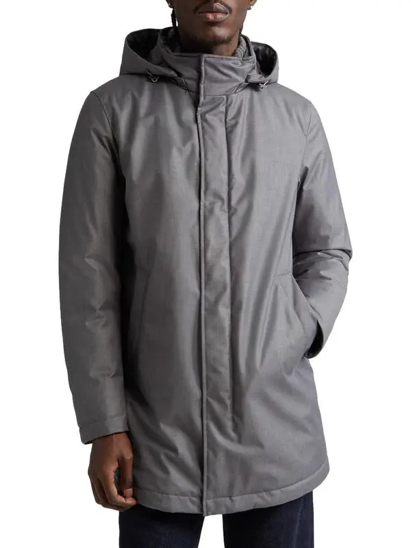 Herno Windproof Down Parka With Hood - Charcoal