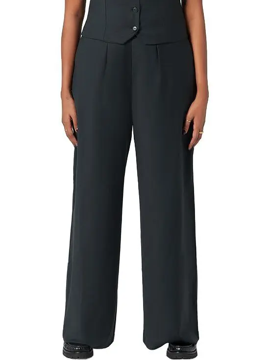 AAM THE LABEL Wool Wide-leg Trousers - Charcoal