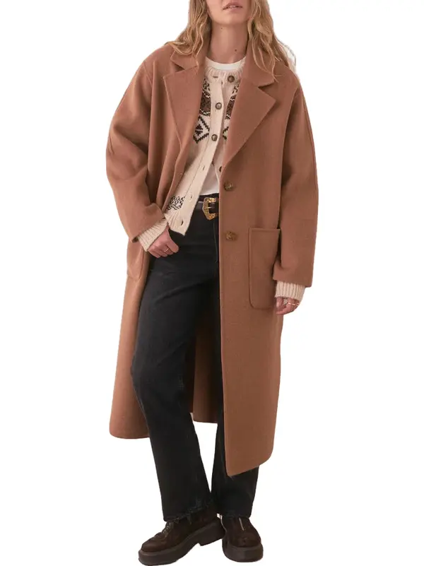Marine Layer Longline Coat - Camel