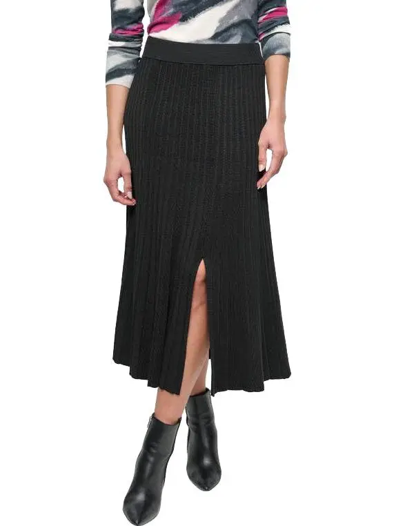 Dkny Ribbed Sweater Skirt - Black