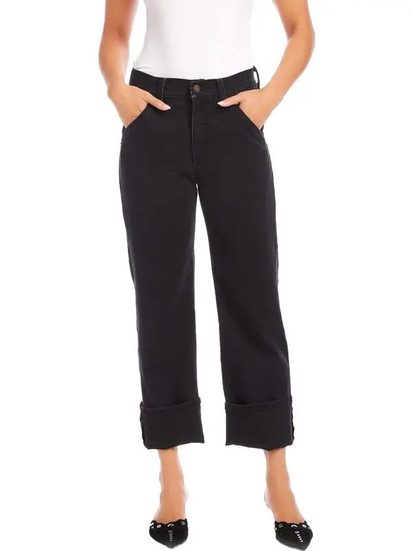 Fifteen Twenty Clara High-waist Straight-leg Jeans - Black