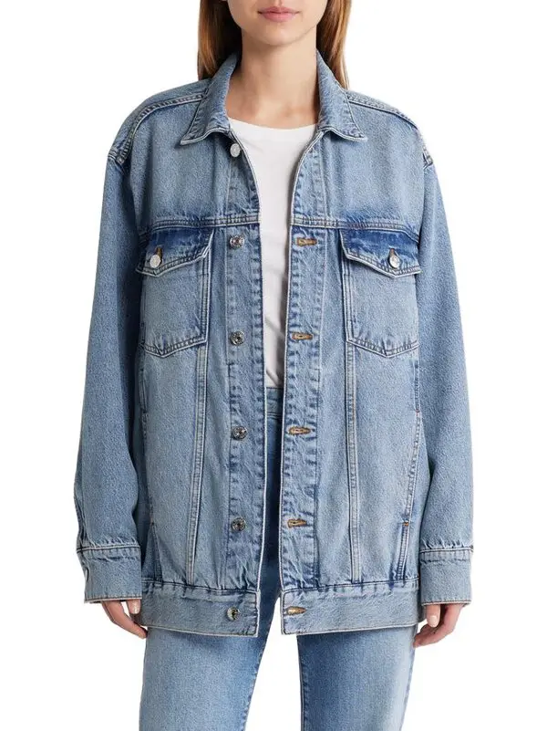 FRAME The Extended Denim Trucker Jacket - Seattle
